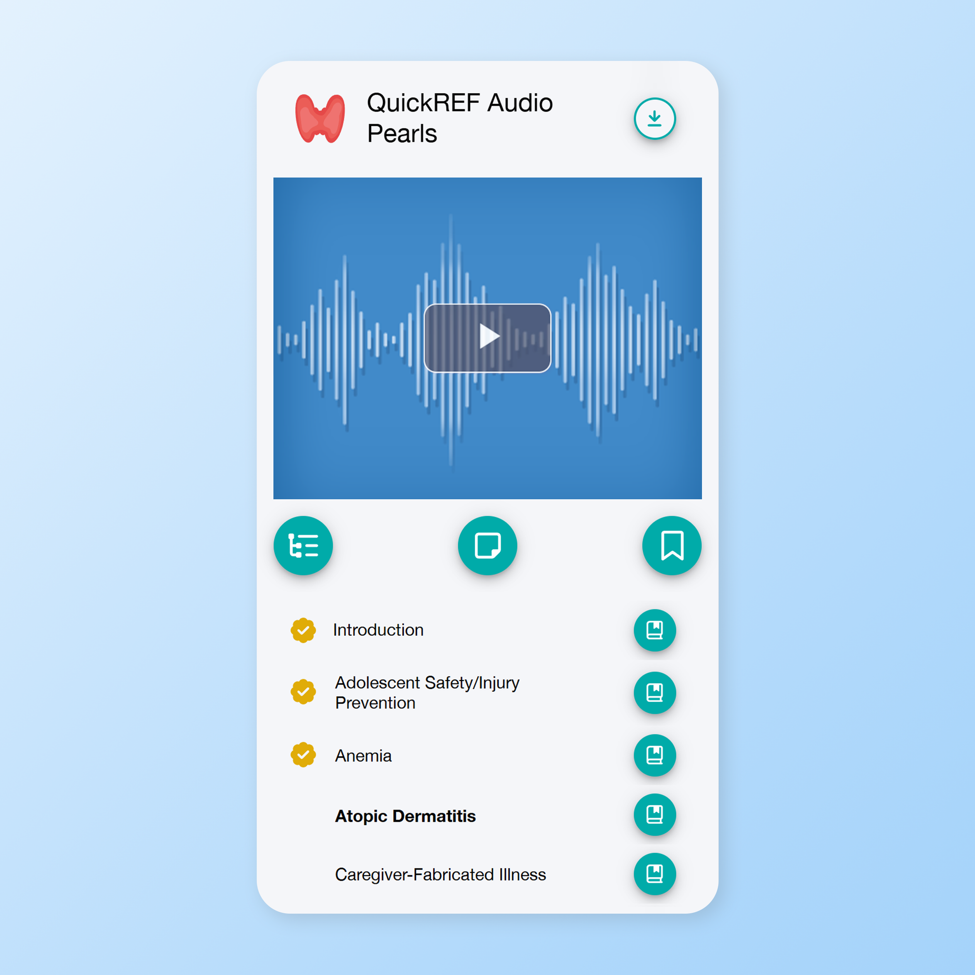 QuickREF for 2025 MOCA-Peds Learning Objectives – MedStudy